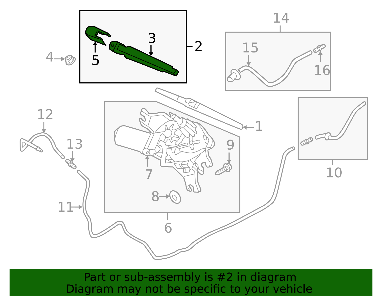 Wiper Arm Assembly 98815-1R000 | OEM Parts Online