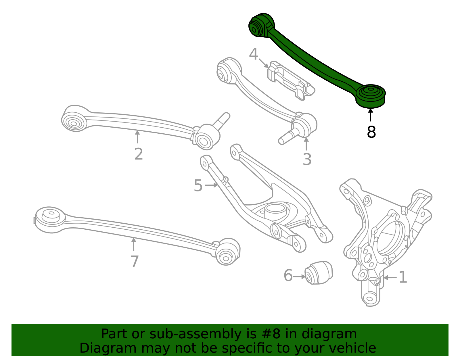 33322284534 - 2015-2025 BMW Trailing Arm (33-32-2-284-534) | BMW of ...