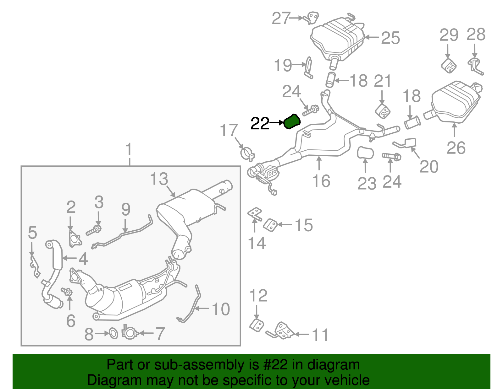 2017-2020 Land Rover Discovery Resonator & Pipe Damper LR088313 | Land ...