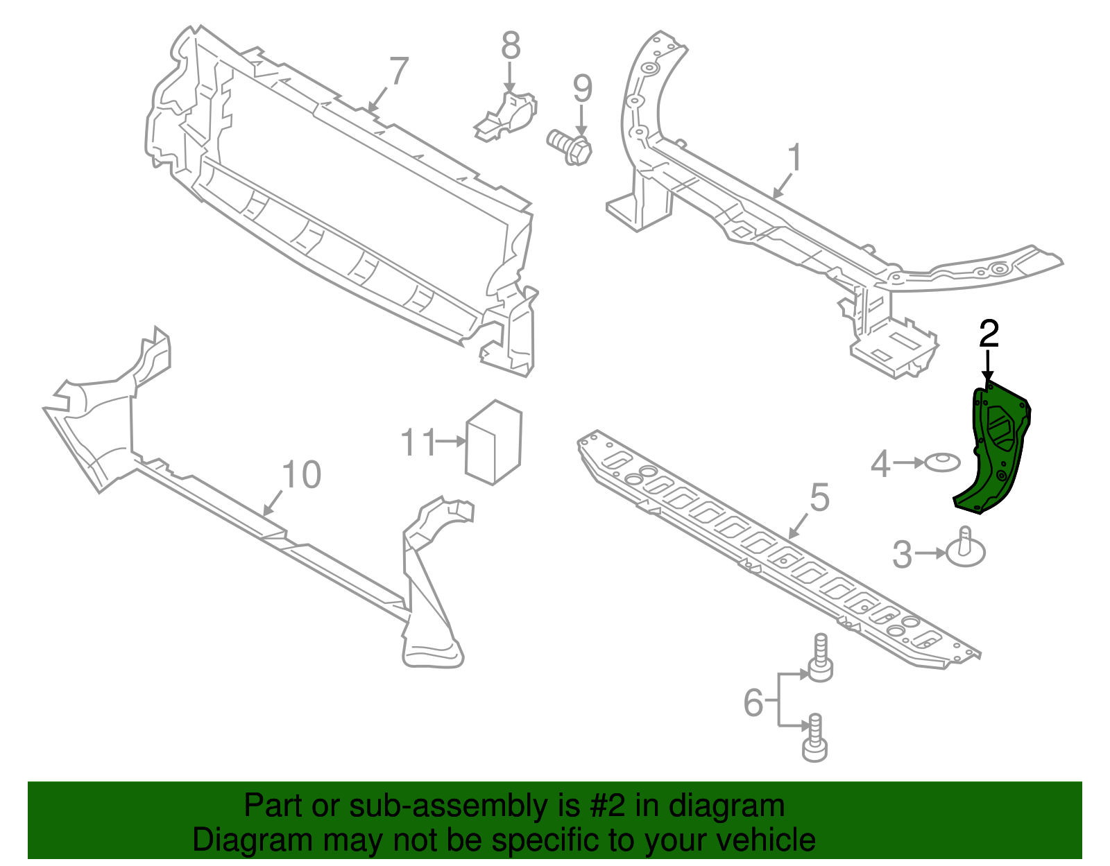 LR086116 - Bumper Bracket - 2012-2020 Land-Rover | Land Rover Lake Bluff
