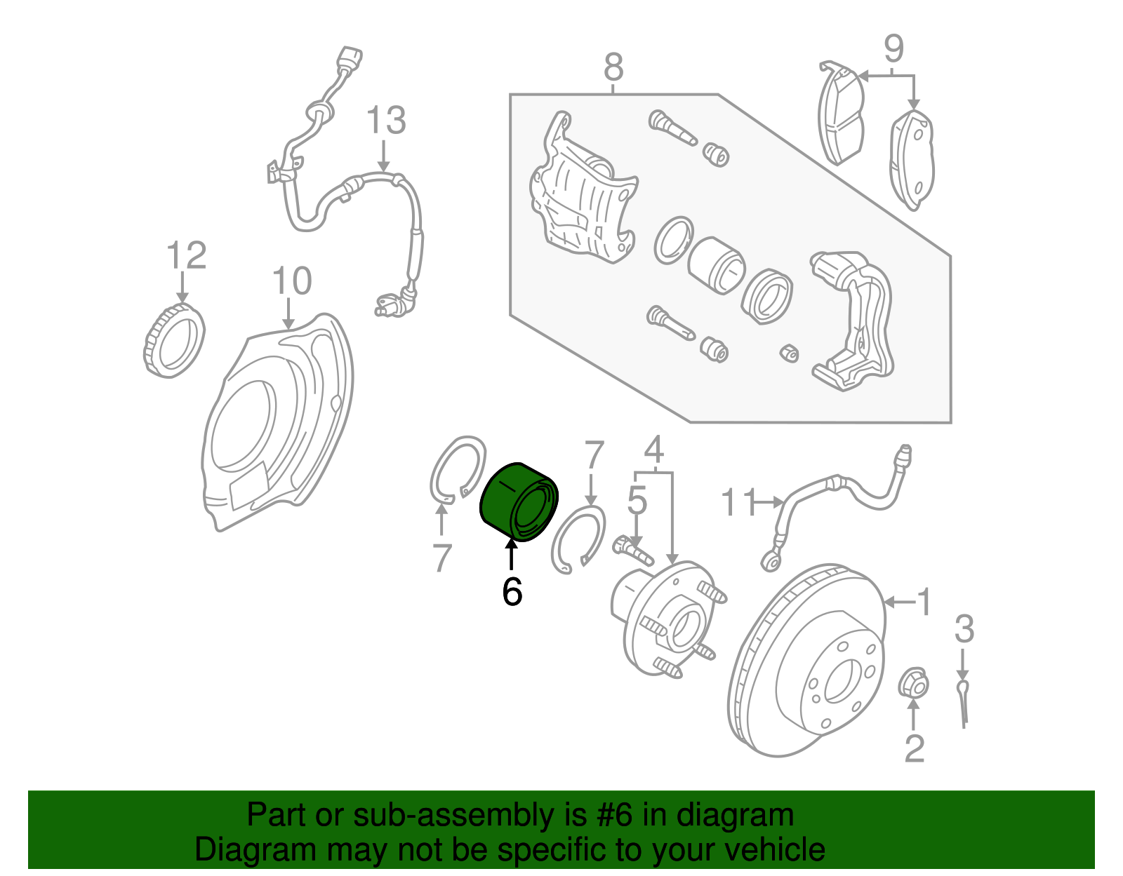 2000-2003 Nissan Maxima Wheel Bearing 40210-2Y000 | Bill Kay Nissan Parts