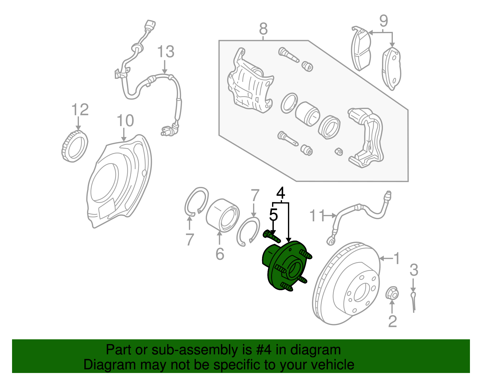 2000-2008 Nissan Hub Assembly 40202-2Y010 | Bill Kay Nissan Parts