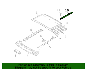 73853-1AA1B - High-Quality Roof Molding for 2009-2014 Nissan Murano ...