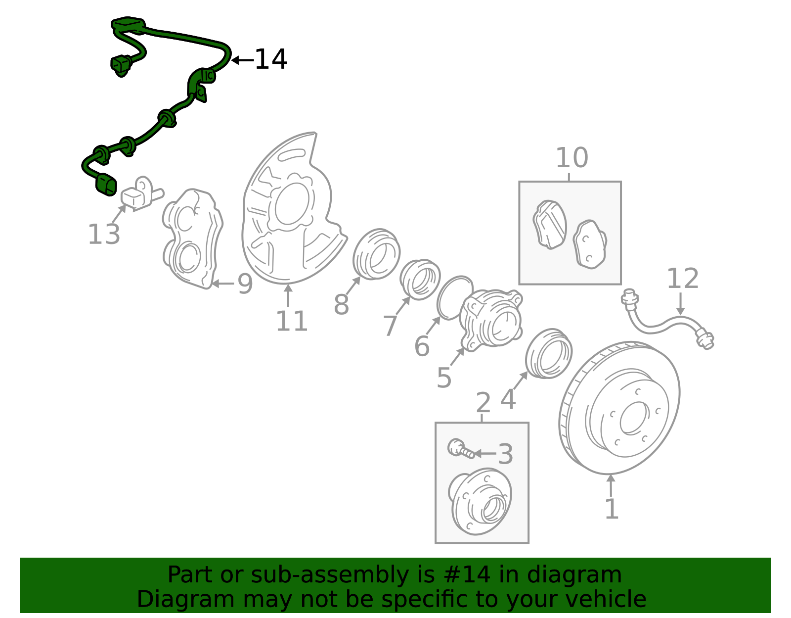 2010-2021 Toyota - ABS Wheel Speed Sensor Wiring Harness 89516-60260 ...