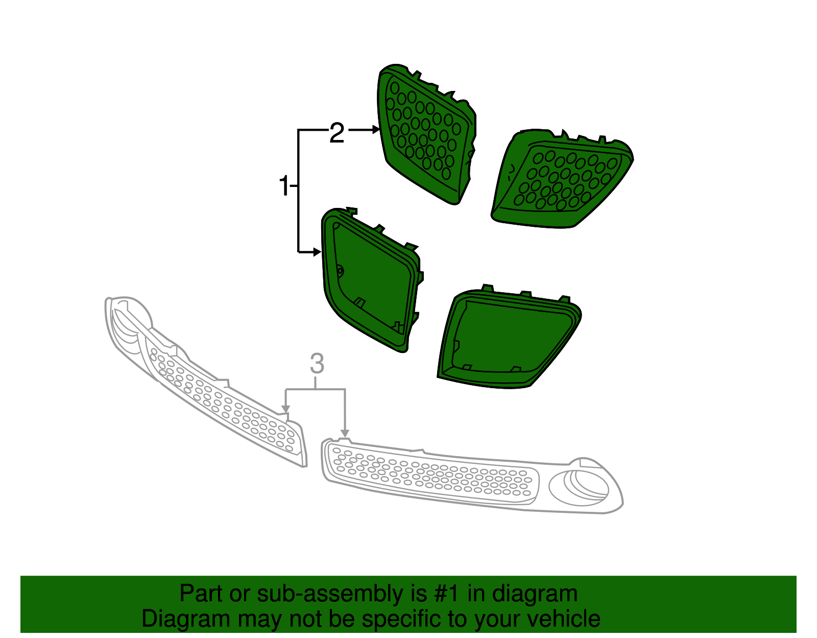 92201780 - 2008-2009 Pontiac G8 - Front Driver Side Grille | Partners Chevy