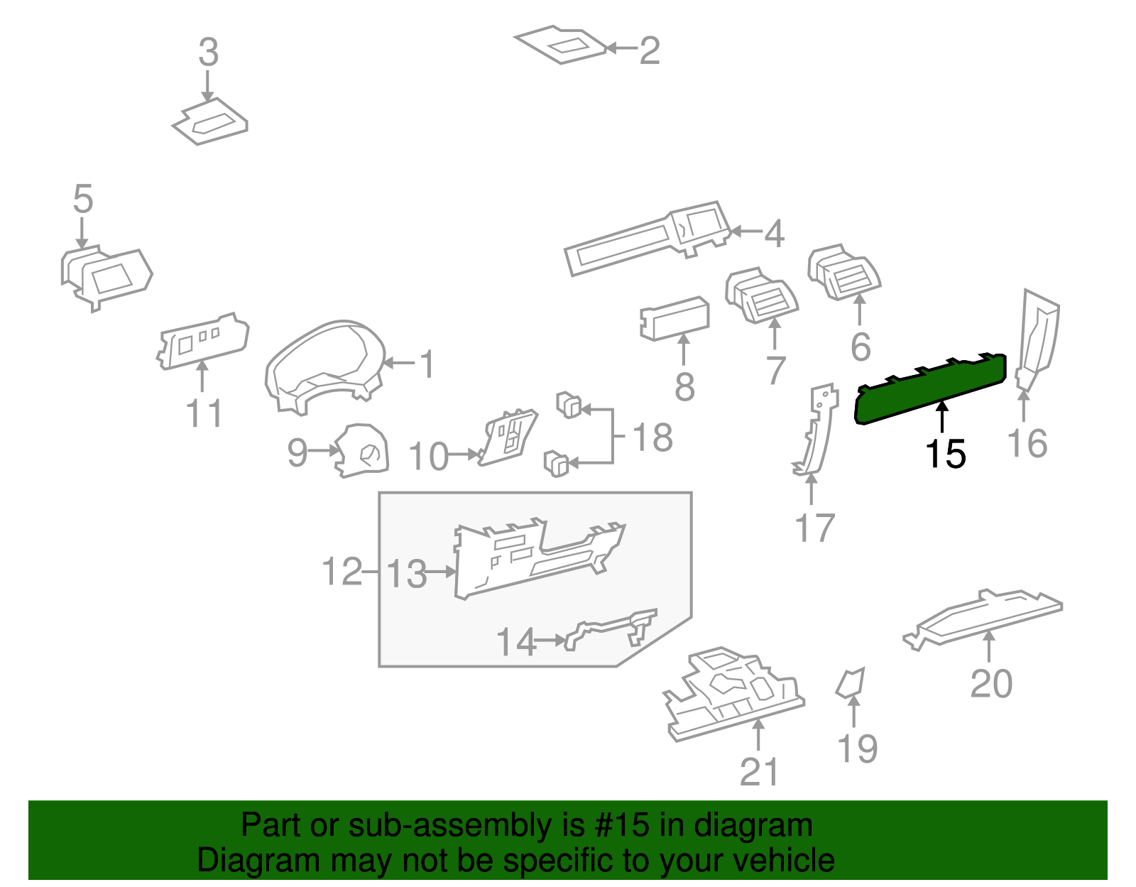 2010-2019 Lexus GX460 Lower Dash Panel 55475-60130-E1 | OEM Parts Online