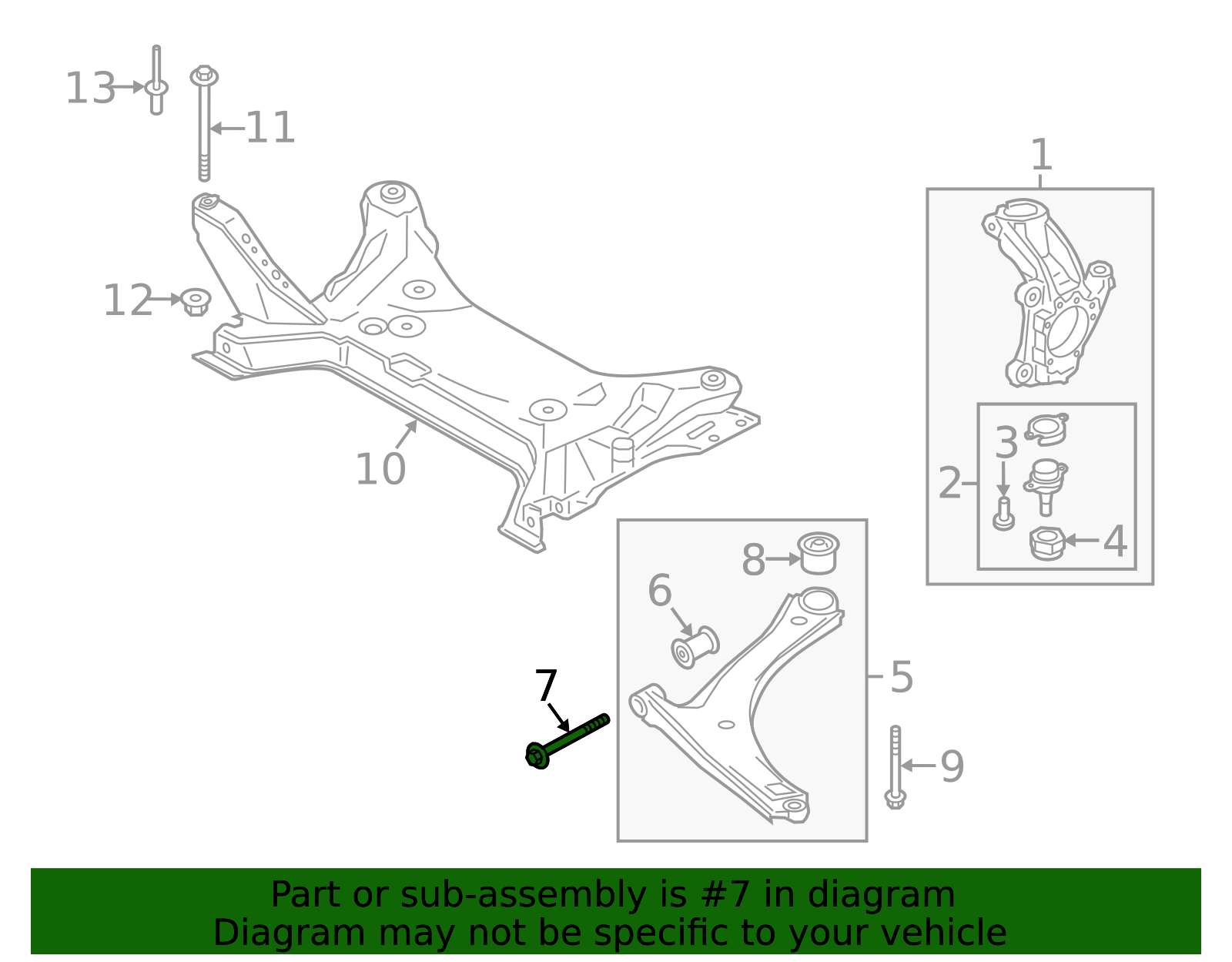 2015-2026 Ford Lower Control Arm Front Bolt W707618-S442 | OEM Parts Online