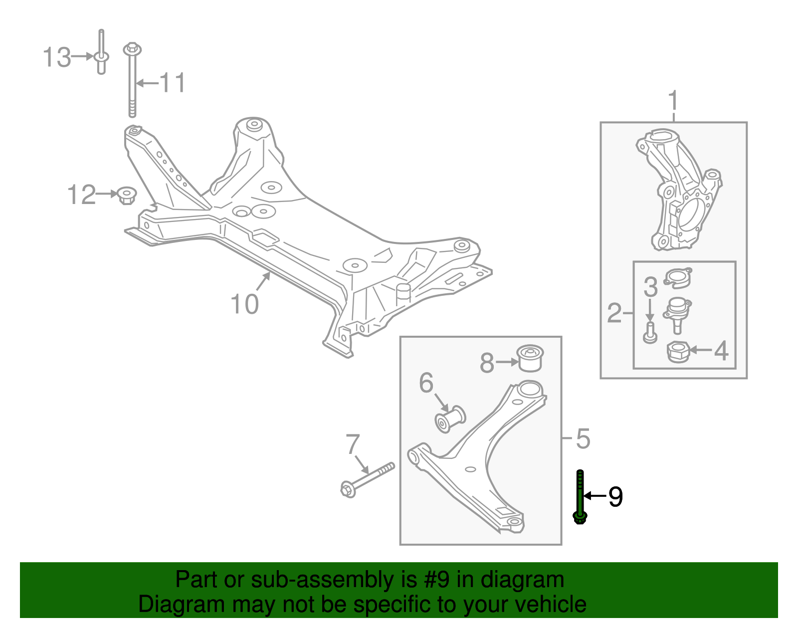 2015-2025 Ford Lower Control Arm Rear Bolt -W718943-S439 | TascaParts.com