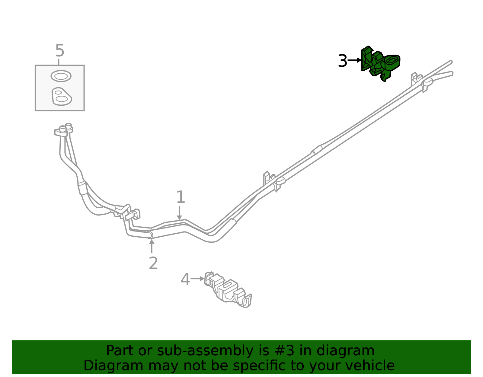 A/C Refrigerant Line Hold Down | BB5Z-19B632-A | Walls' Ford Parts