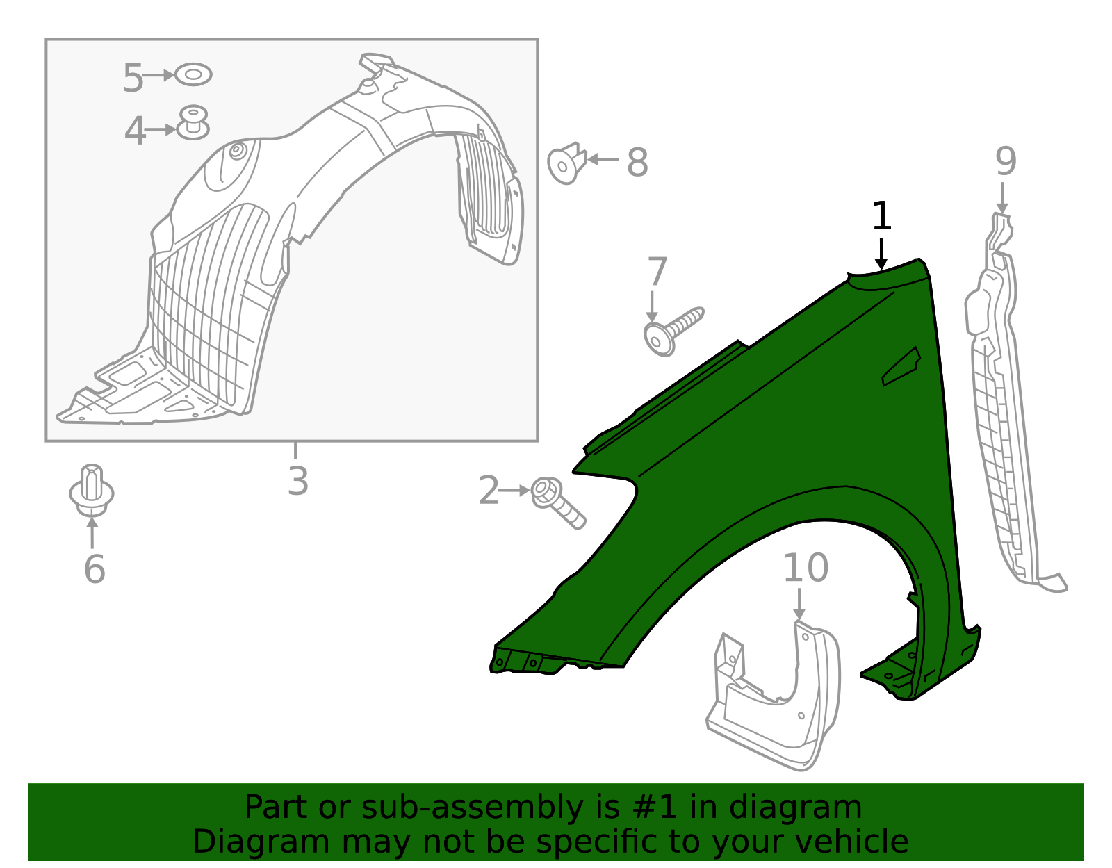 66311-A7000 - Fender 2014-2018 Kia | Kia.Parts Store