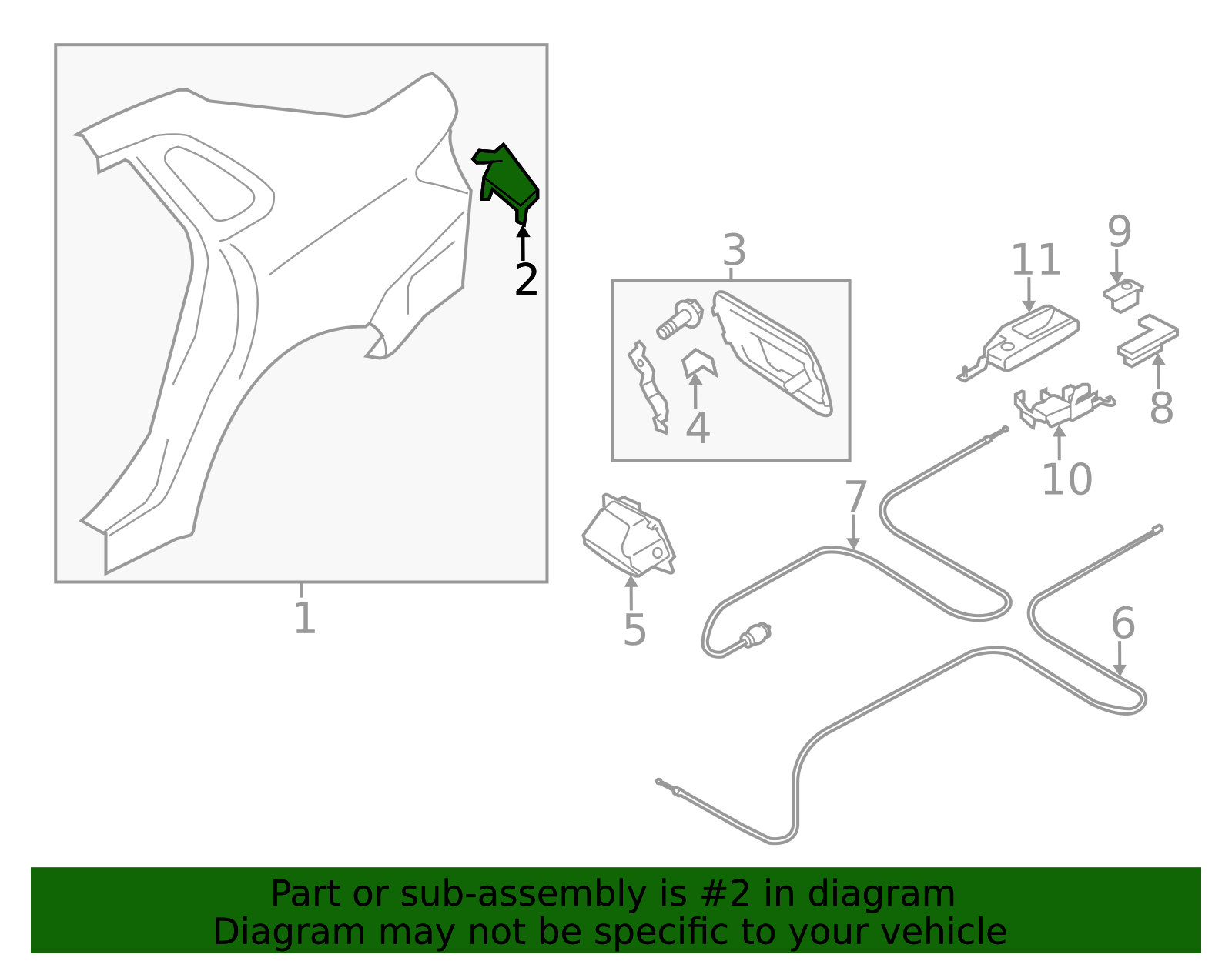 2008-2014 Subaru Impreza Extension 51445FG0009P | Subaru Parts Guys