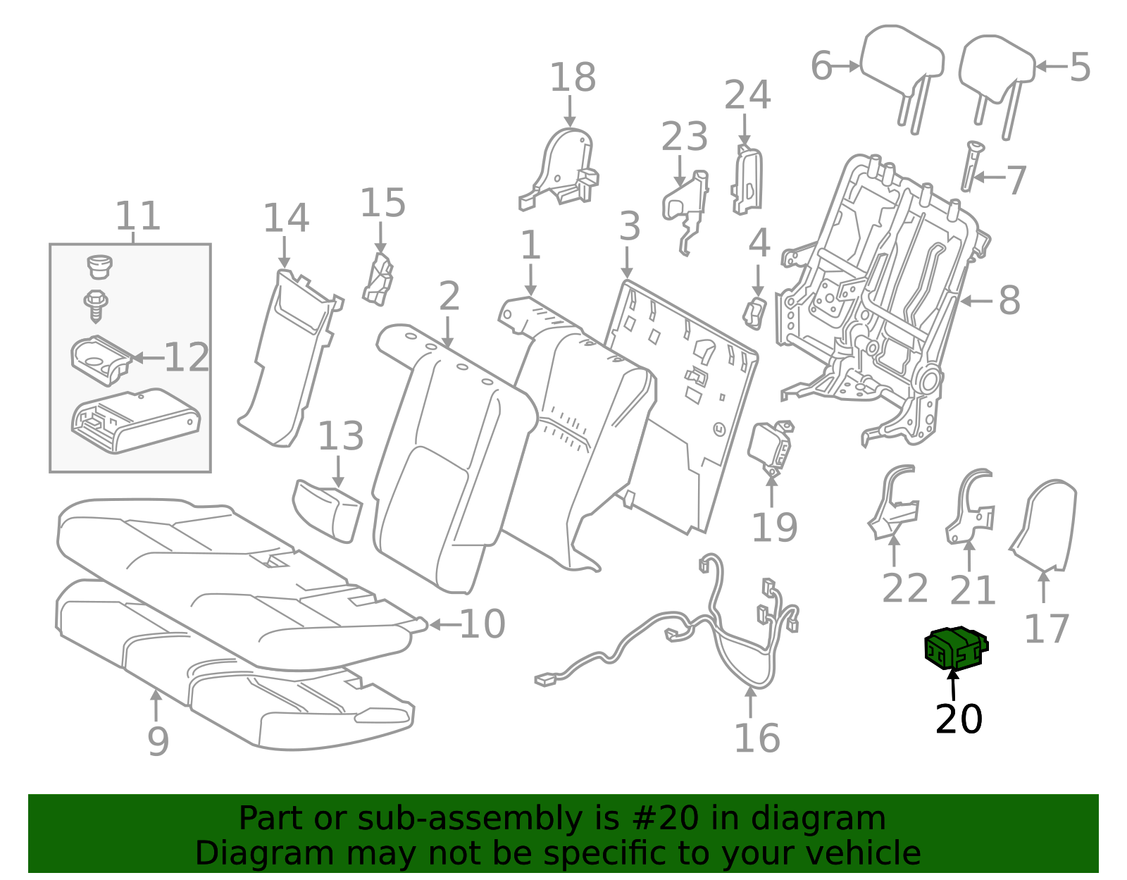84923-78010-C0 - High-Quality Power Seat Switch for 2015-2022 Lexus ...
