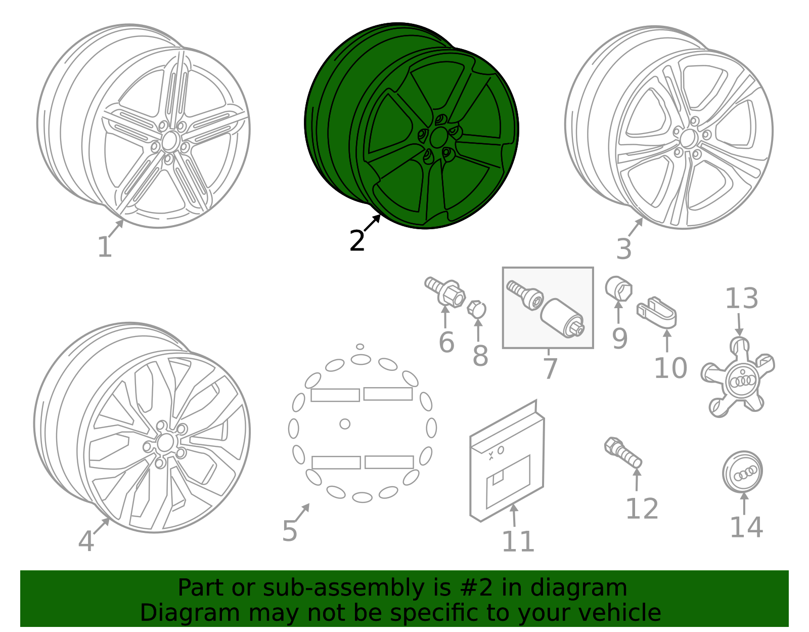 2012-2017 Audi Wheel, Alloy 4G0-601-025-BP | AudiUSAParts.com