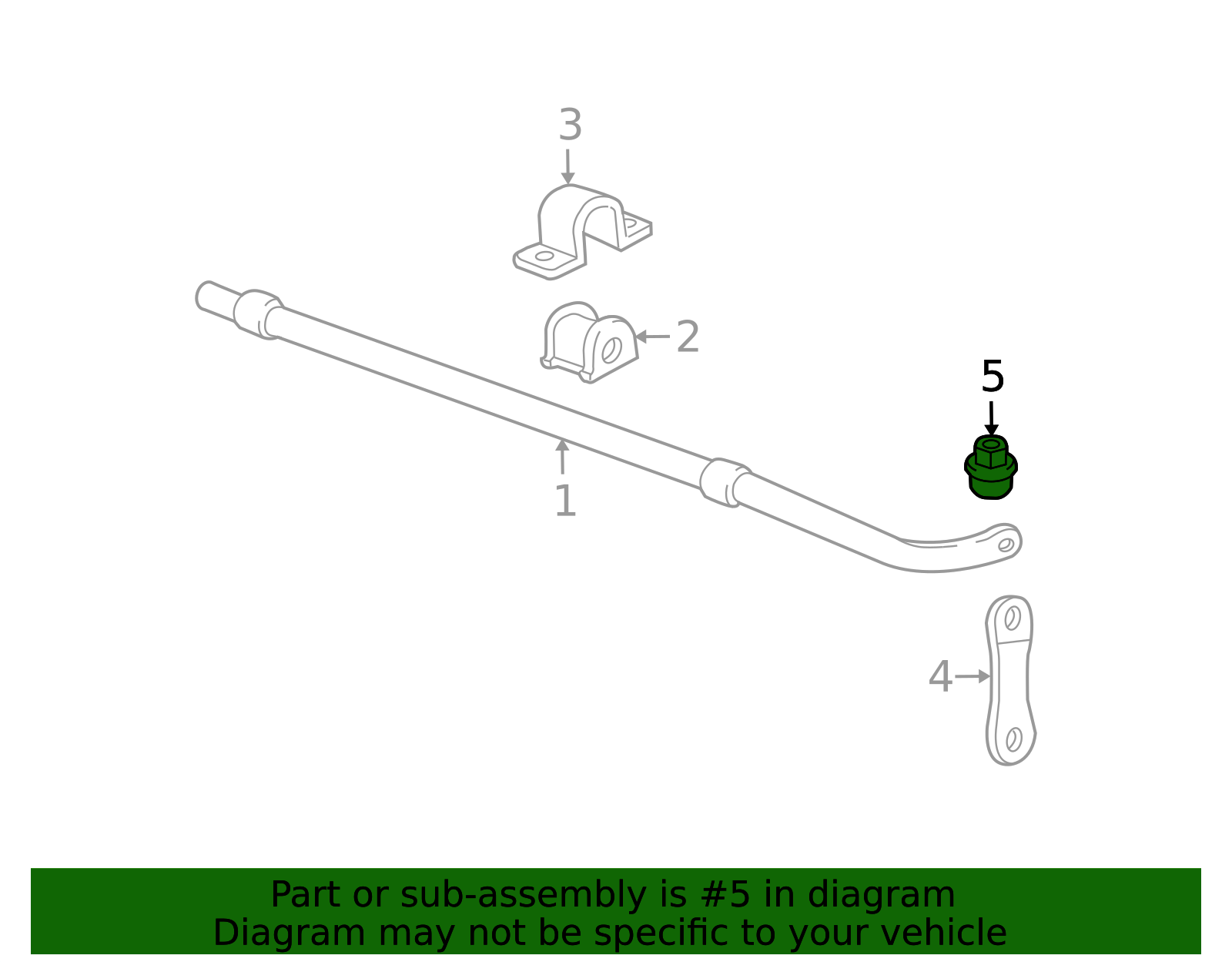 1998-2011 Ford | Stabilizer Link Nut | 6L2Z-5C491-AA | Walls' Ford Parts