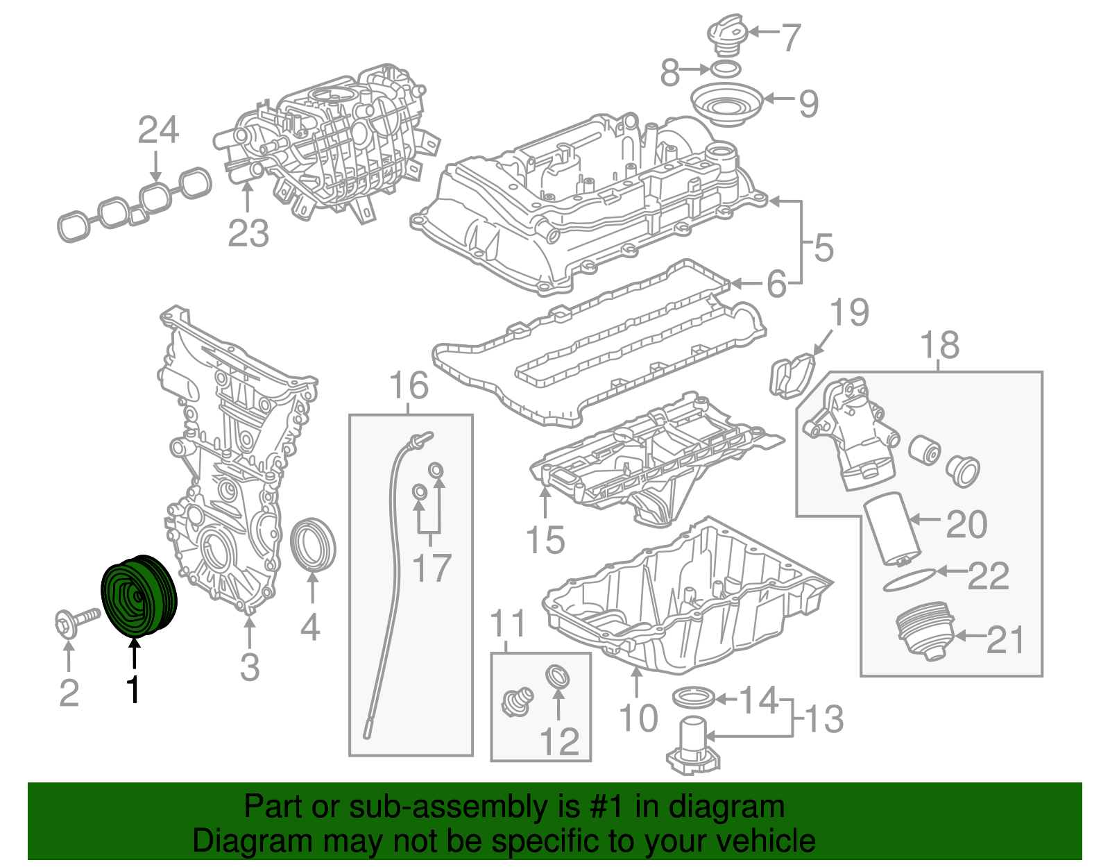 2016-2019 Buick Cascada Crankshaft Balancer Absorber 55491021 | Capital ...