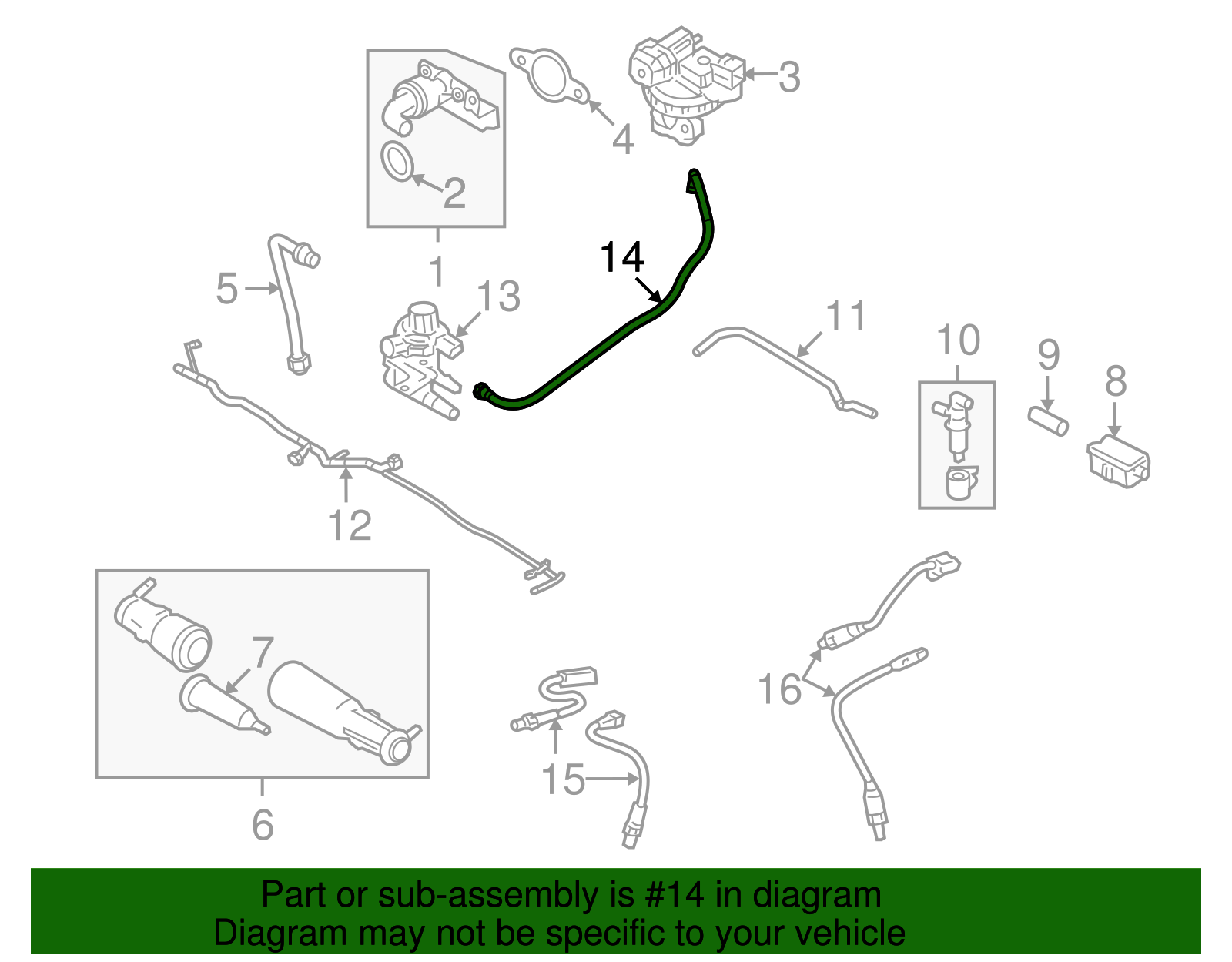 2007-2010 Ford Explorer Sport Trac | Purge Line | 4L2Z-9D289-BA | Walls ...