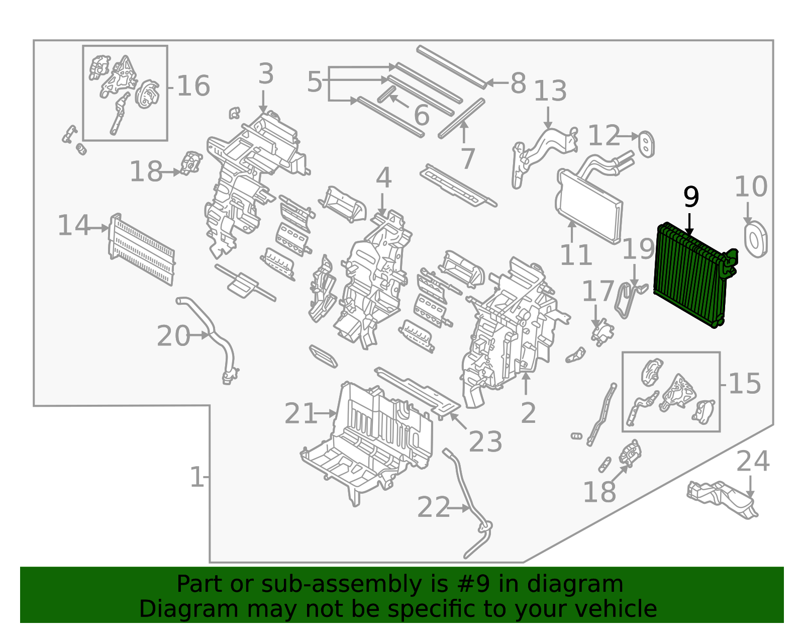Genuine Evaporator Core for 2022-2025 Hyundai Tucson | Part# 97139 ...