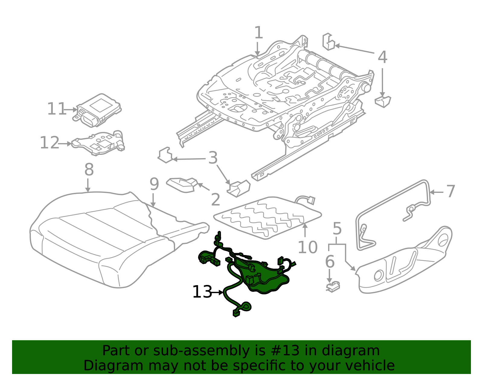 Volkswagen Power Seat Wiring Harness - Seat Motor Connection - Part ...