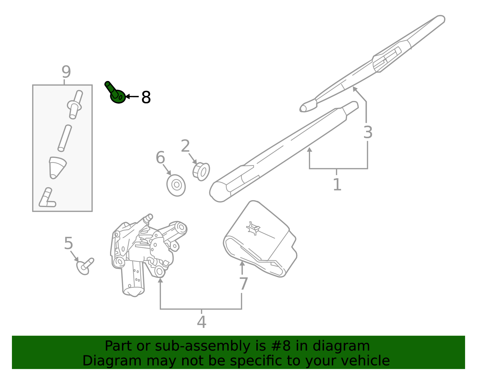 2017-2023 Nissan Washer Nozzle 28970-DF30A | My Nissan Part