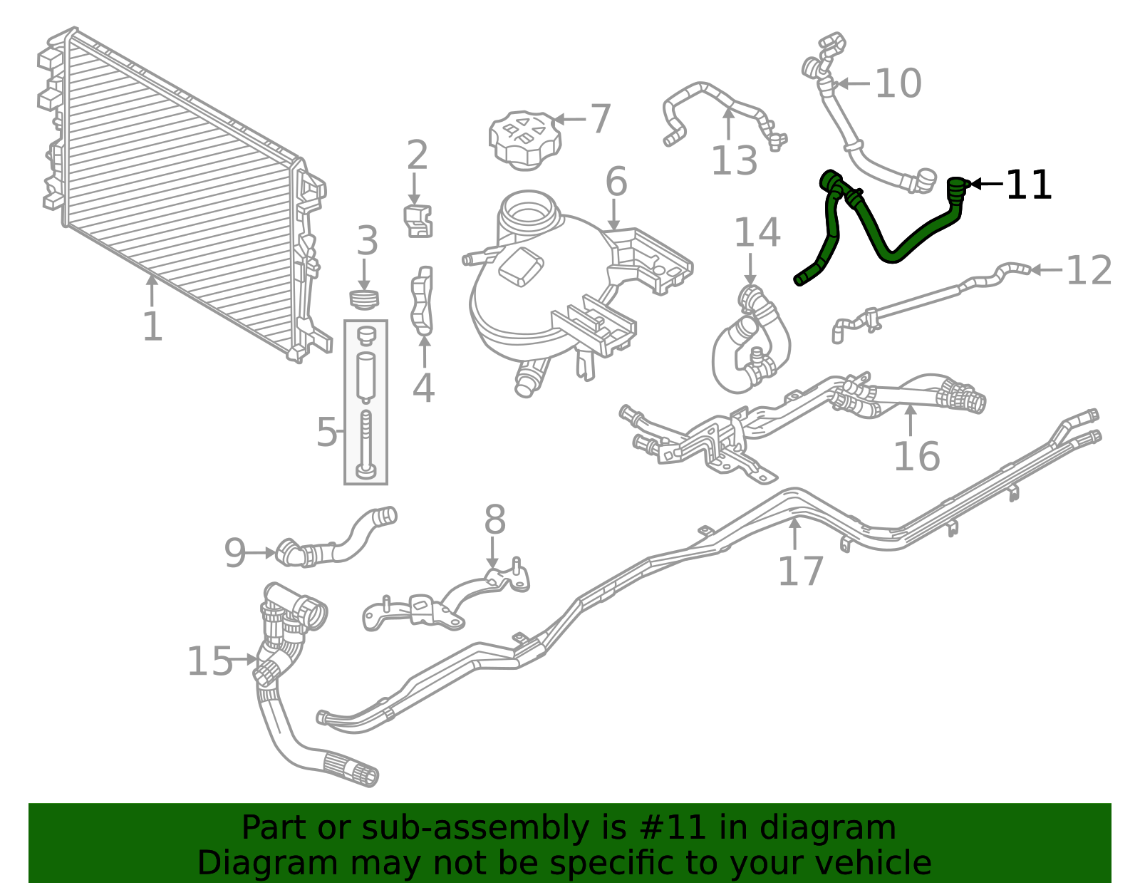2024-2025 Dodge Hornet Radiator Outlet Hose 68475479AA | Mopar Parts Canada