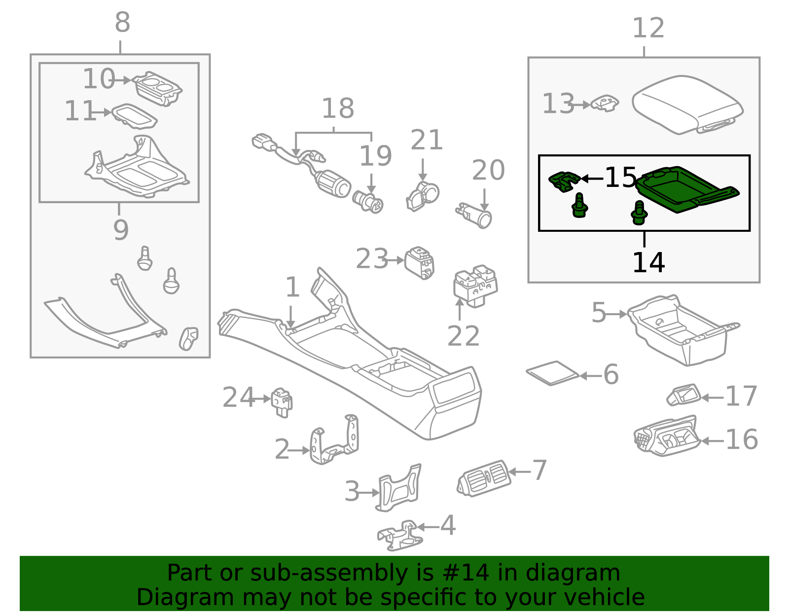 58906-30070 - High-Quality Console Tray for 1998-2005 Lexus ...