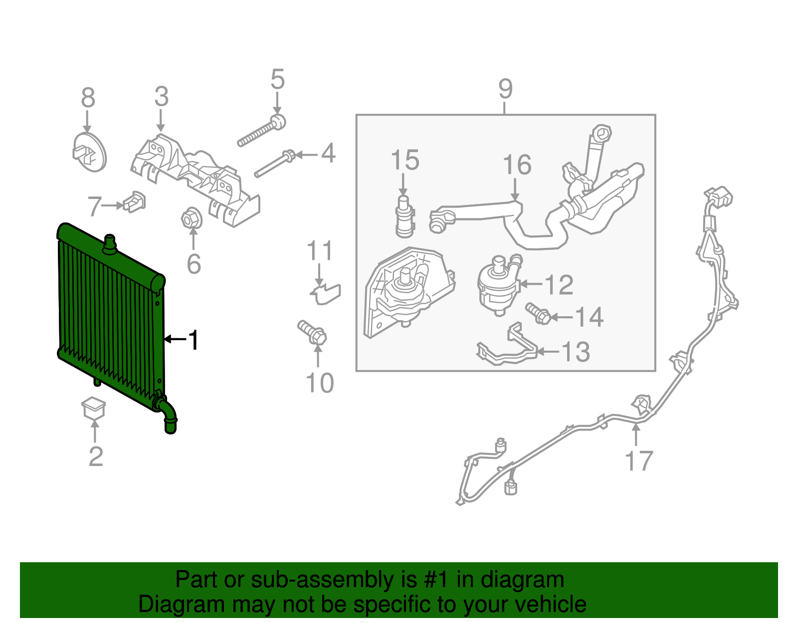 Genuine OEM Radiator Part# LR162114 Fits 2016-2021 Land Rover: Up To 35 ...