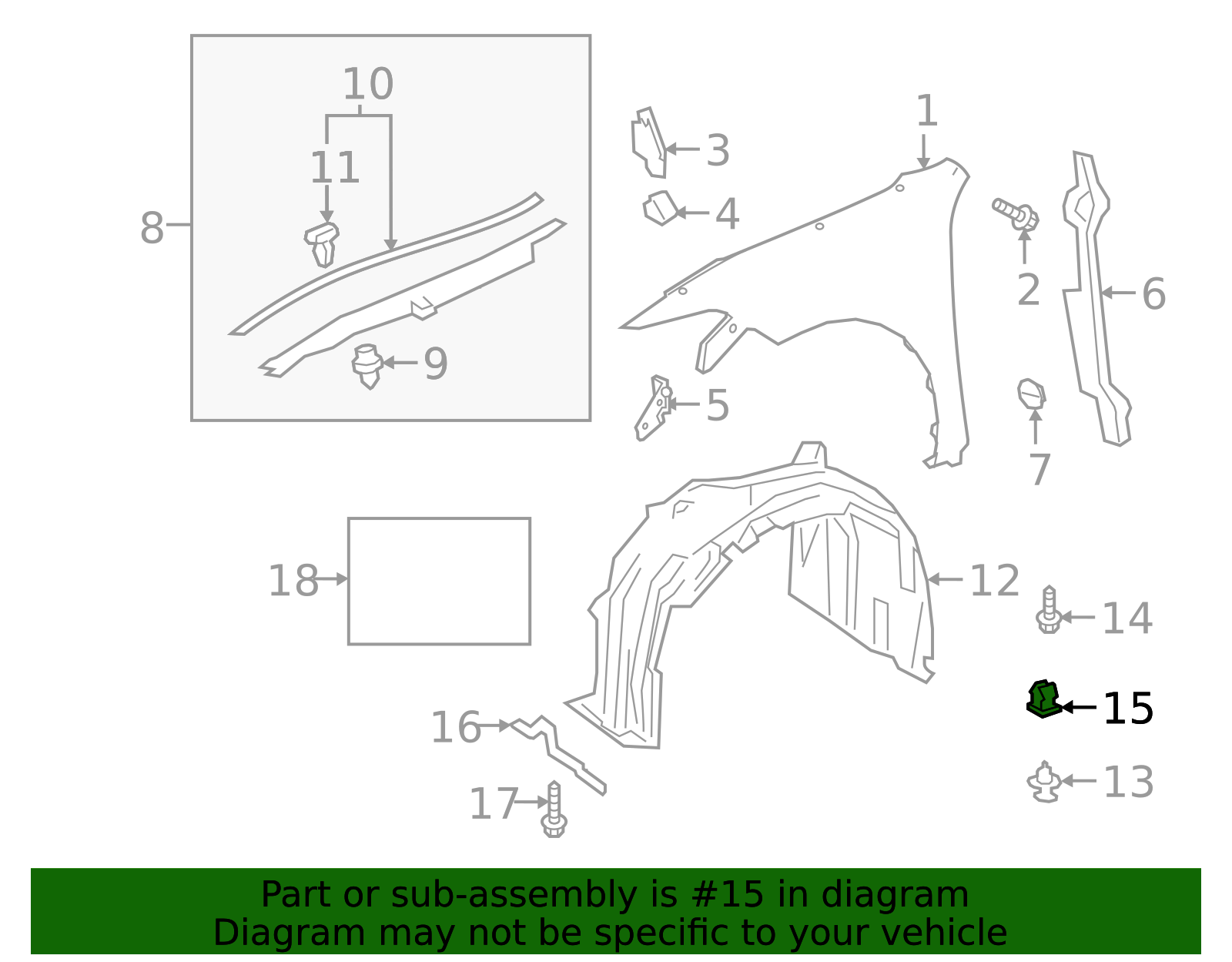90189-06237 - 2014-2024 Lexus - Radiator Support Splash Shield Grommet ...