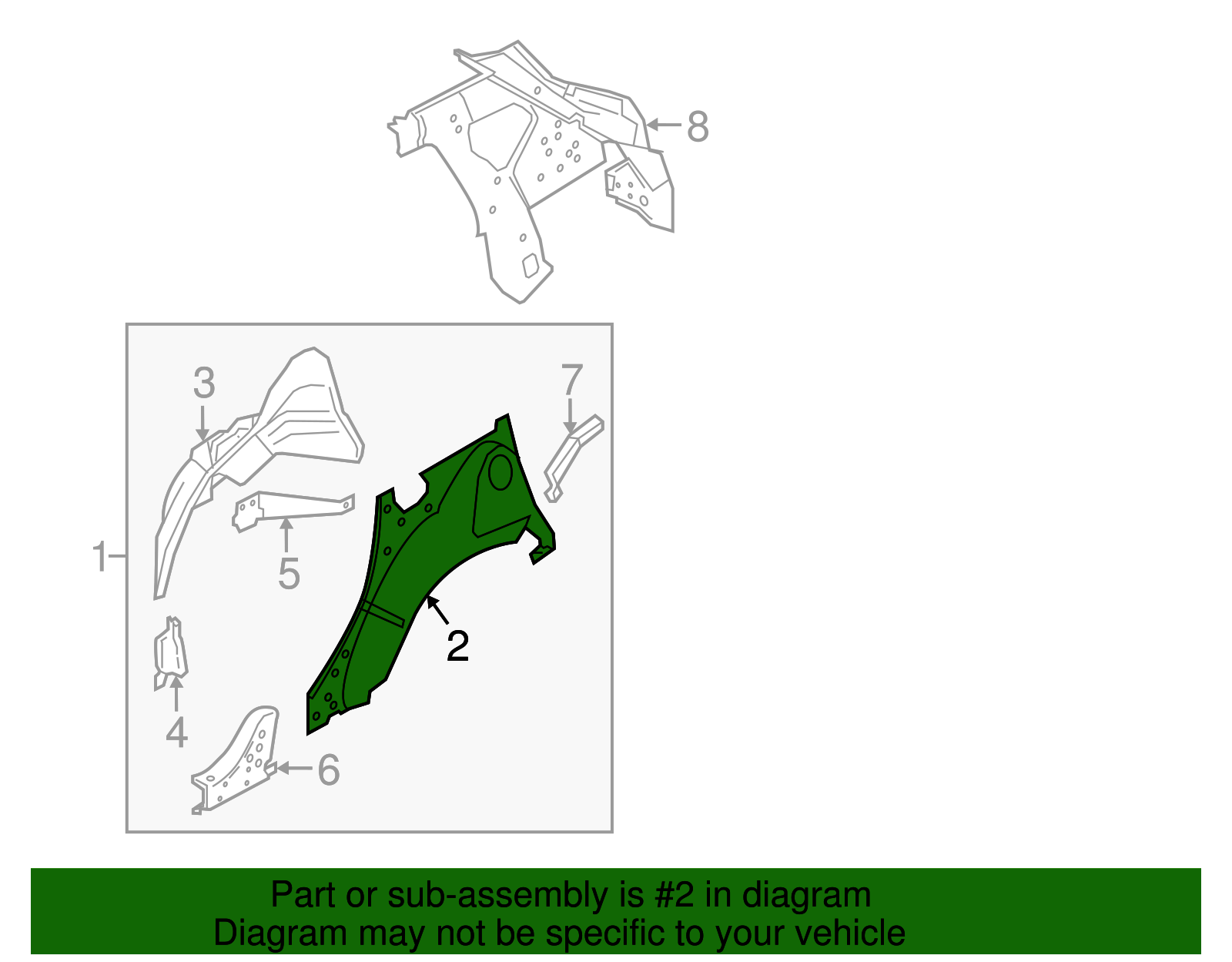 76713-5AA0A - Outer Wheelhouse 2015-2024 Nissan Murano | Nissan Parts ...