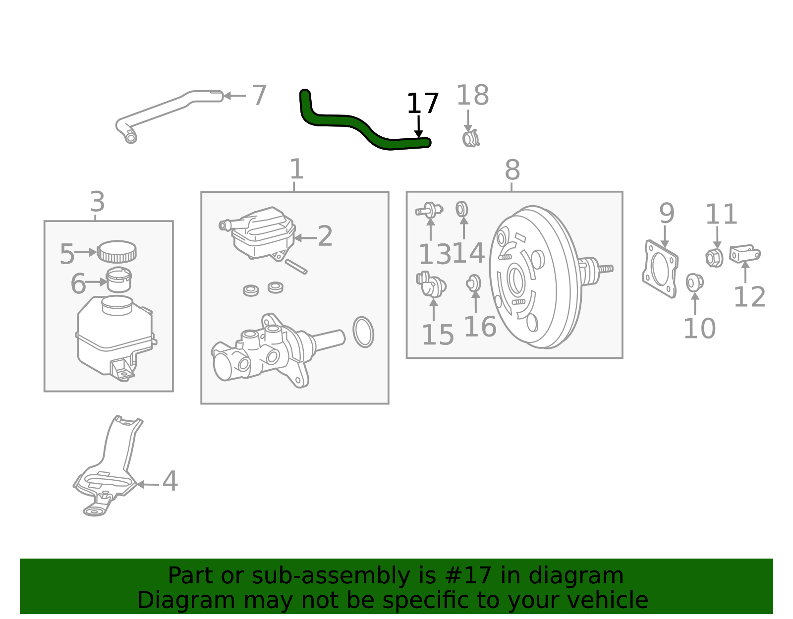 2023-2024 Toyota Highlander Booster Hose 44773-F6020 | Toyota Parts Center
