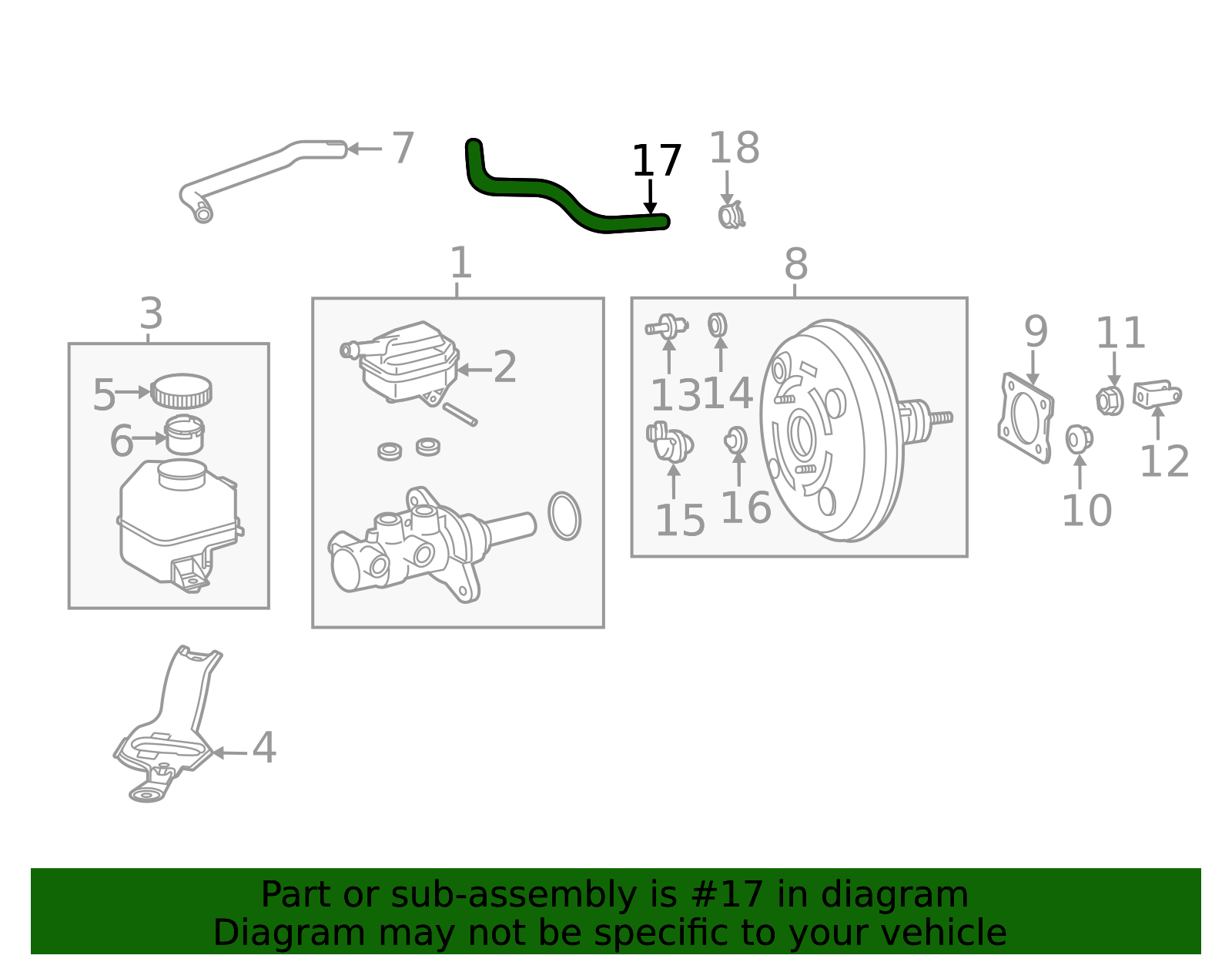 2023-2024 Toyota Highlander Booster Hose 44773-F6020 | Toyota Parts Center