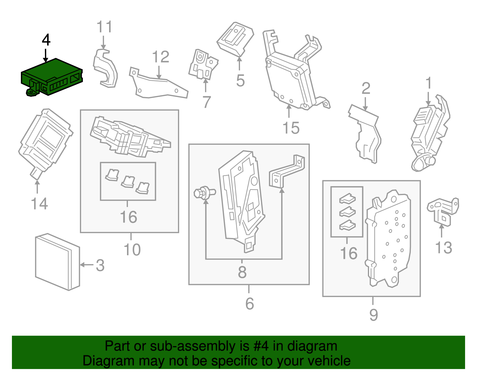 OEM 2018-2024 Honda Odyssey Control Module 74970-THR-A12 | Honda ...