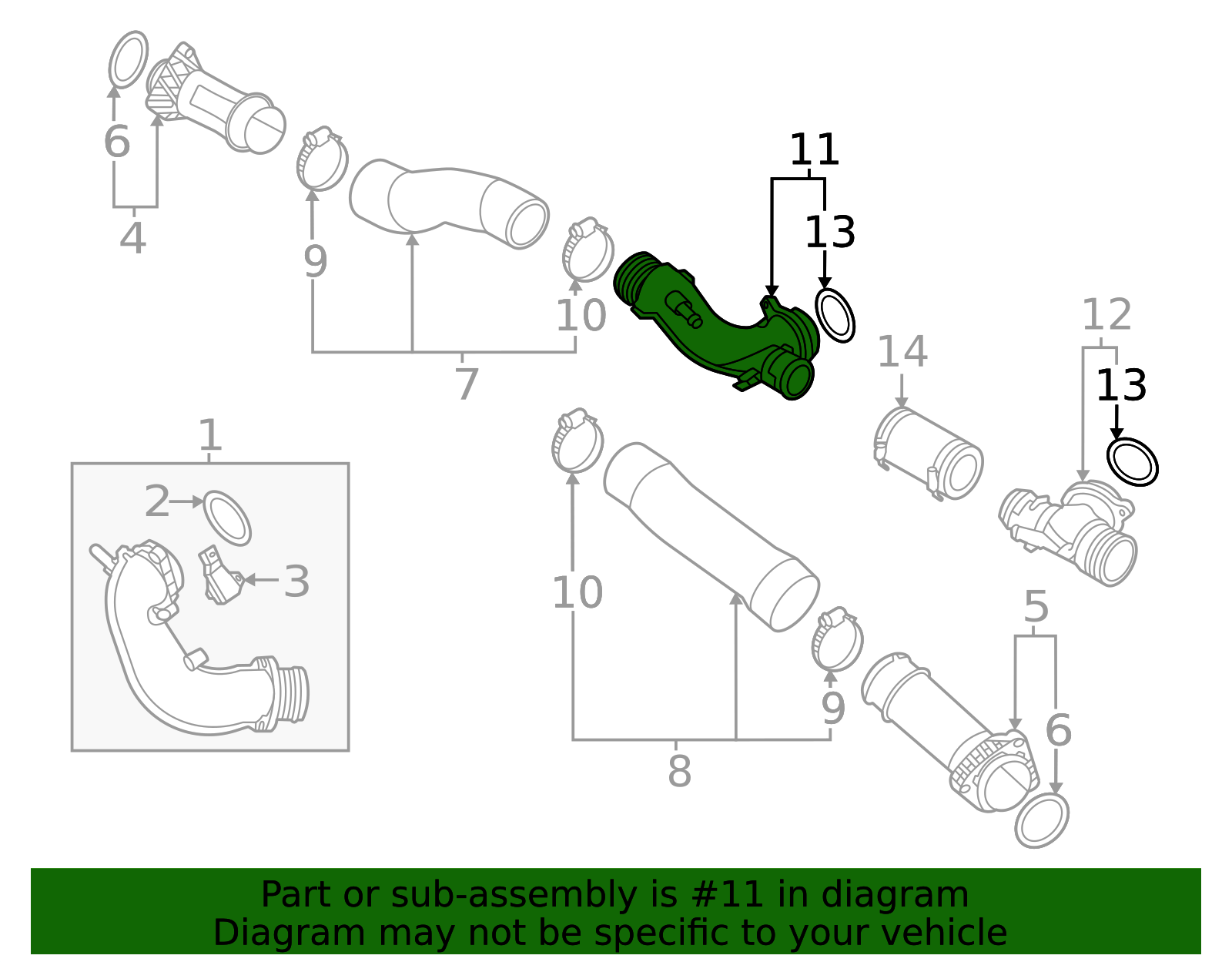 Audi 2020-2025 Audi Turbocharger Intercooler Pipe 0P2-145-674-C | BMW ...