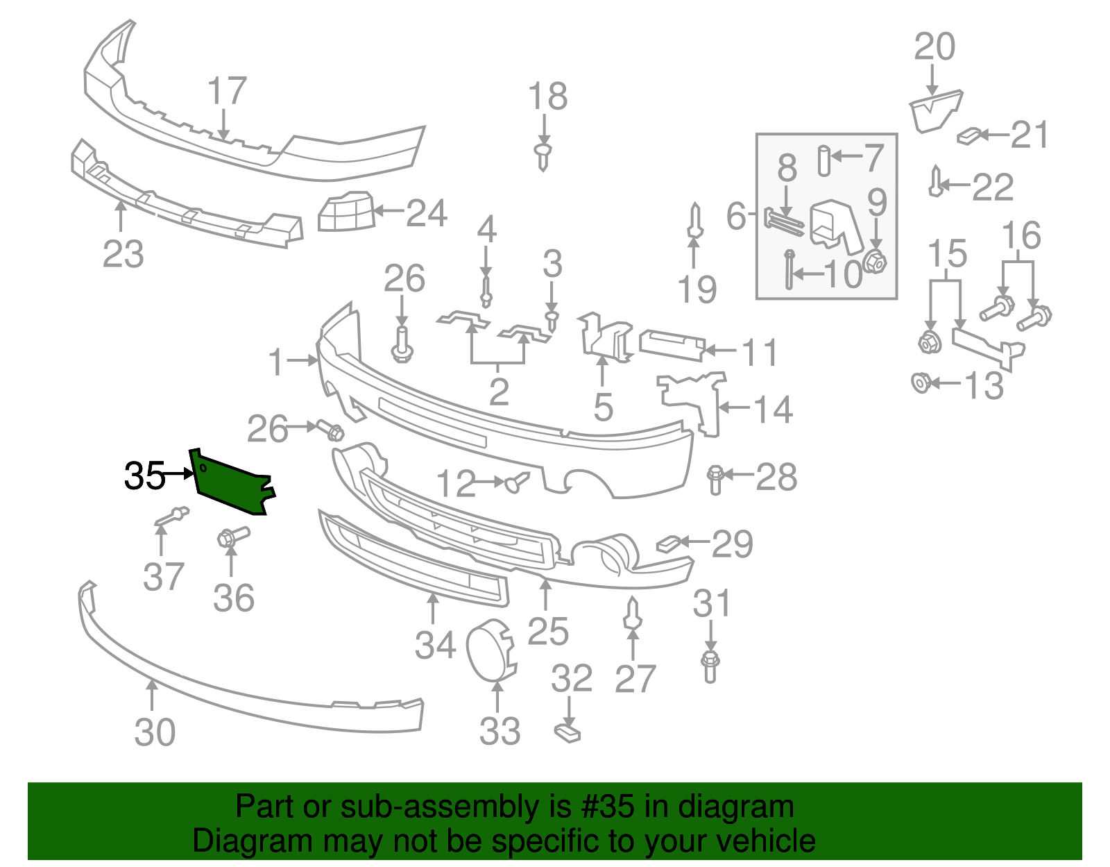 2007-2013 GMC Black Front License Plate Bracket 15781555 | Chevy OEM Parts