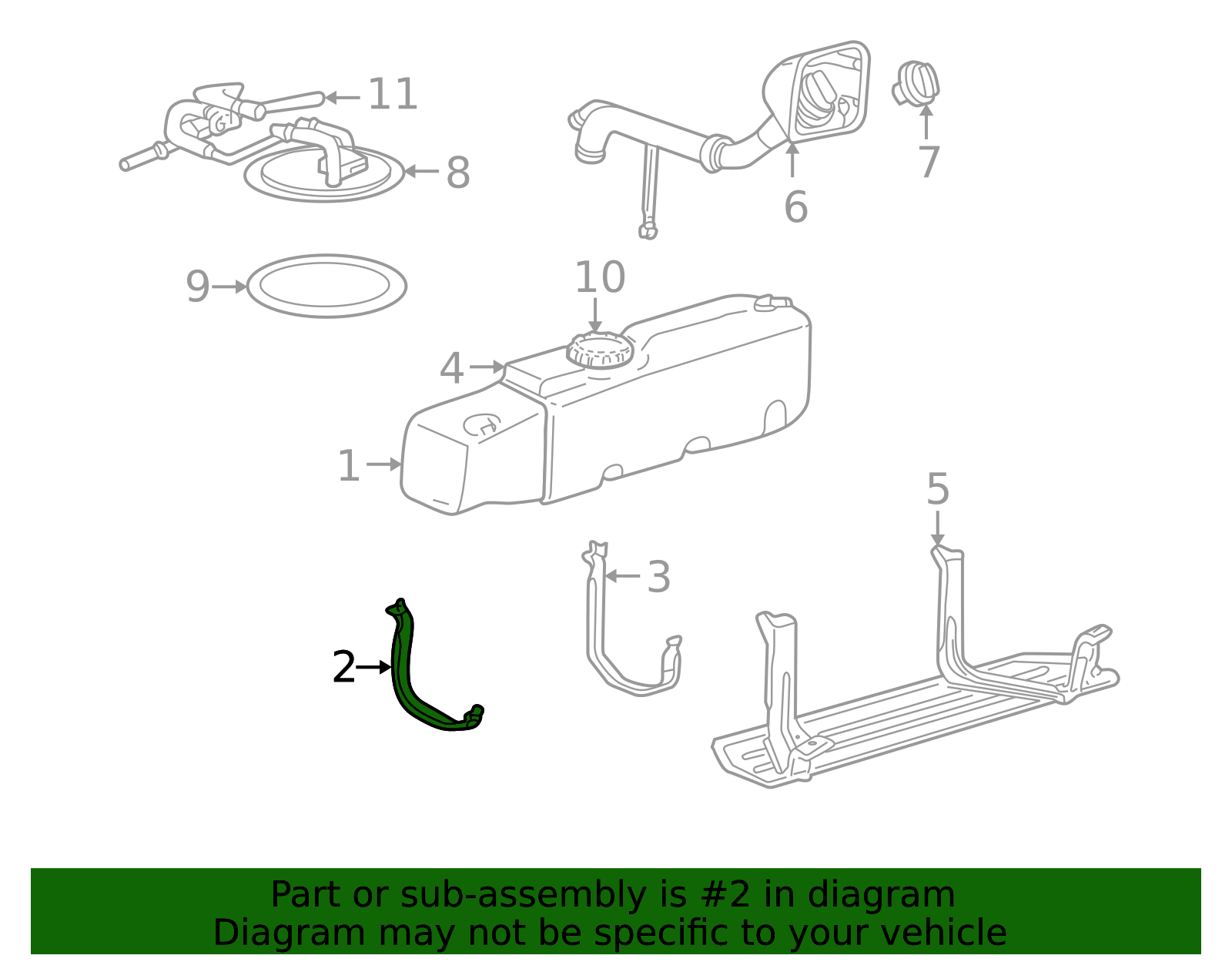 2004-2011 Ford Ranger Fuel Tank Mount Strap 4L5Z-9054-BA | Awesome ...