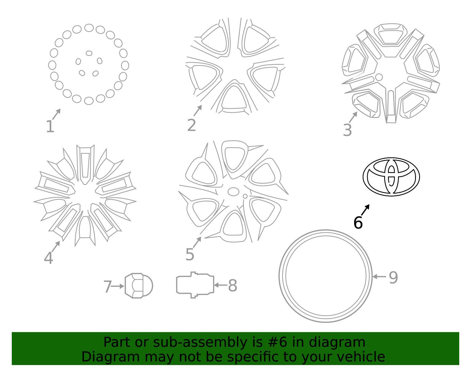 42603-42130 - Toyota Center Cap 2020-2025 Toyota | Performance Auto Parts