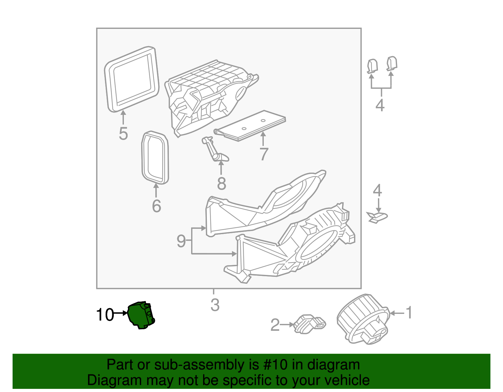 2005-2015 Cadillac Heating and Air Conditioning Air Inlet Door Actuator ...