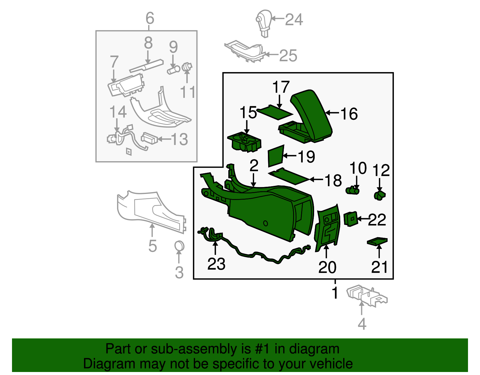 2011-2012 Chevrolet Malibu Center Console 20905418 | Payne Weslaco ...