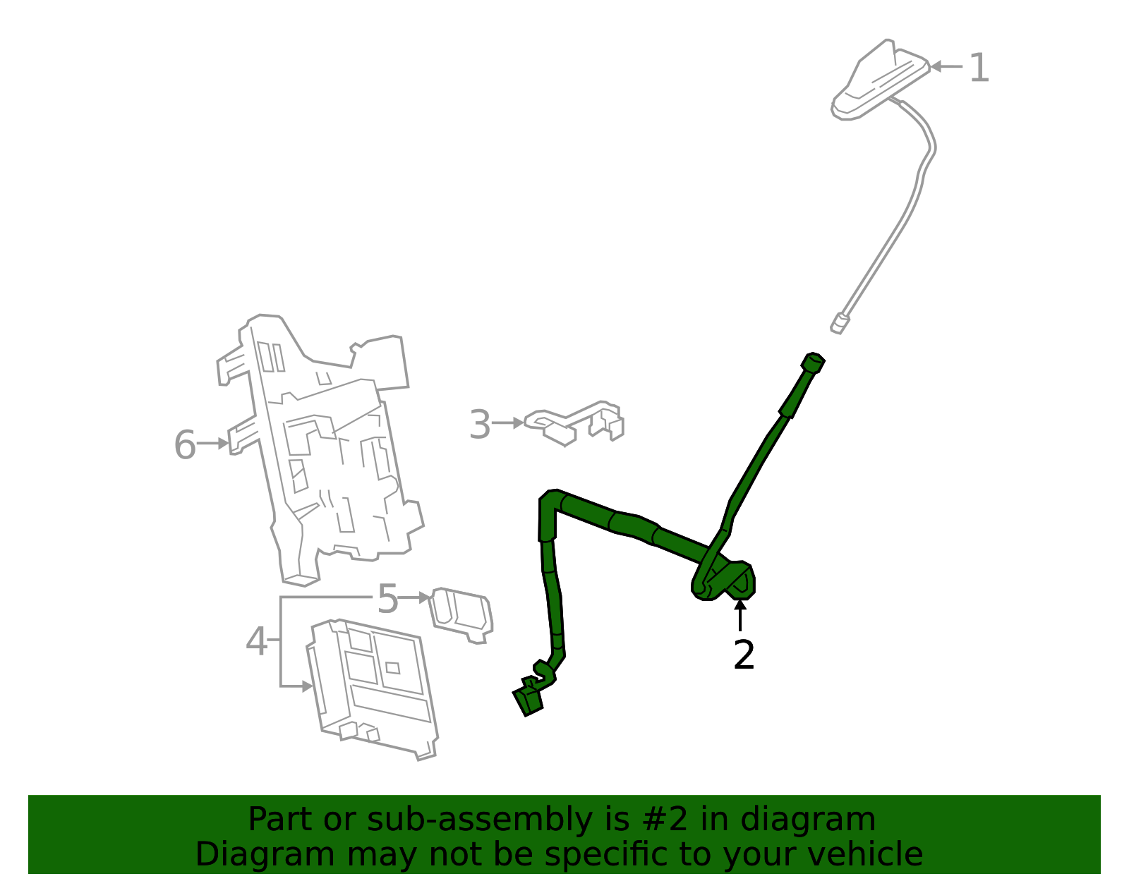 84714474 - 2020-2025 GM - Digital Radio and Navigation Antenna Cable ...