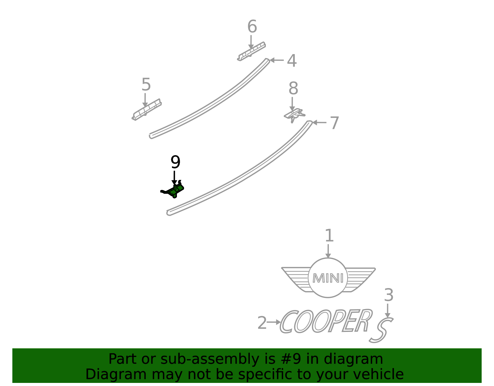 51-31-7-113-199 - Lower Molding Clip 2002-2006 Mini Cooper | BMW Parts 247