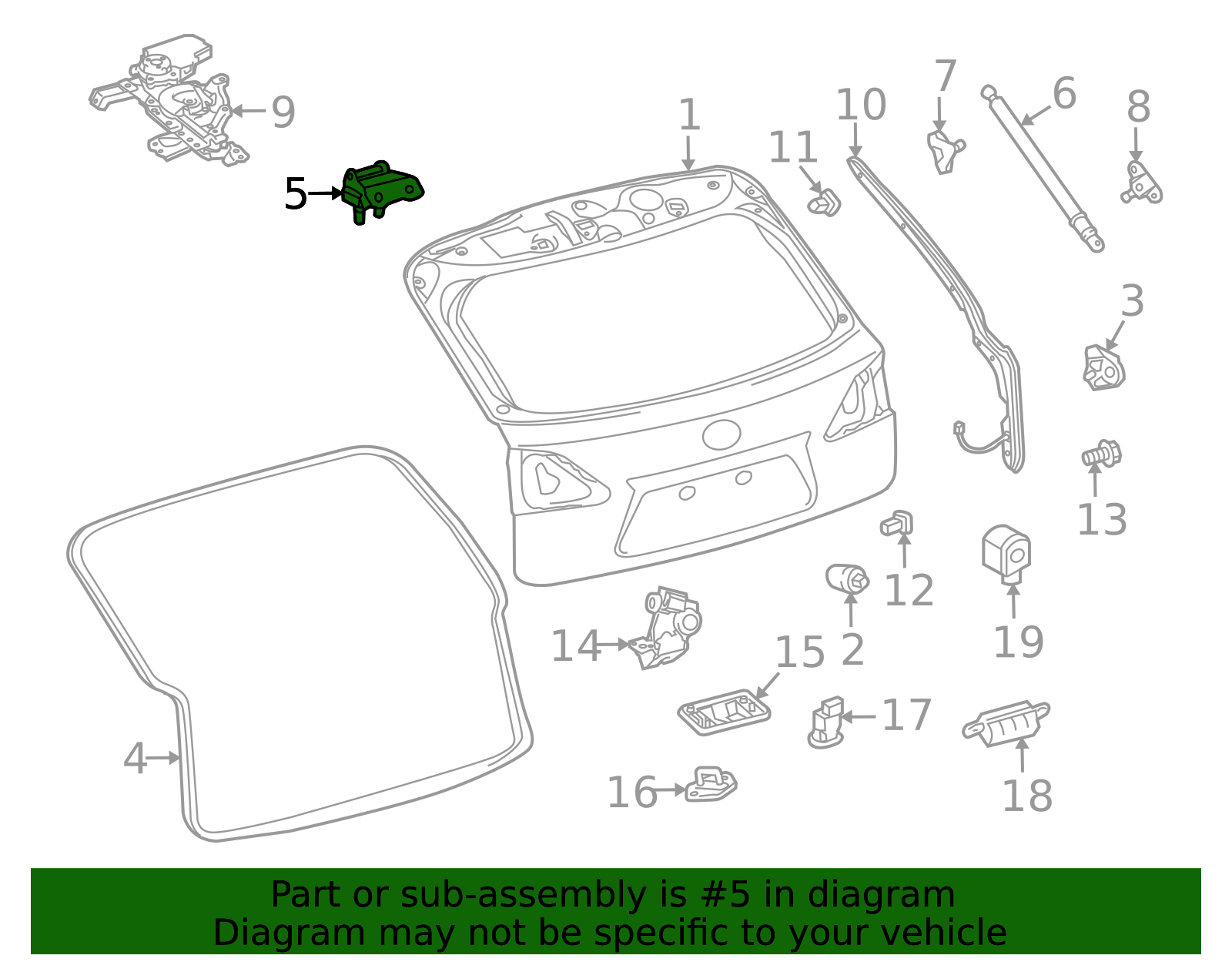 68810-0E020 - High-Quality Liftgate Hinge for 2004-2016 Lexus ...