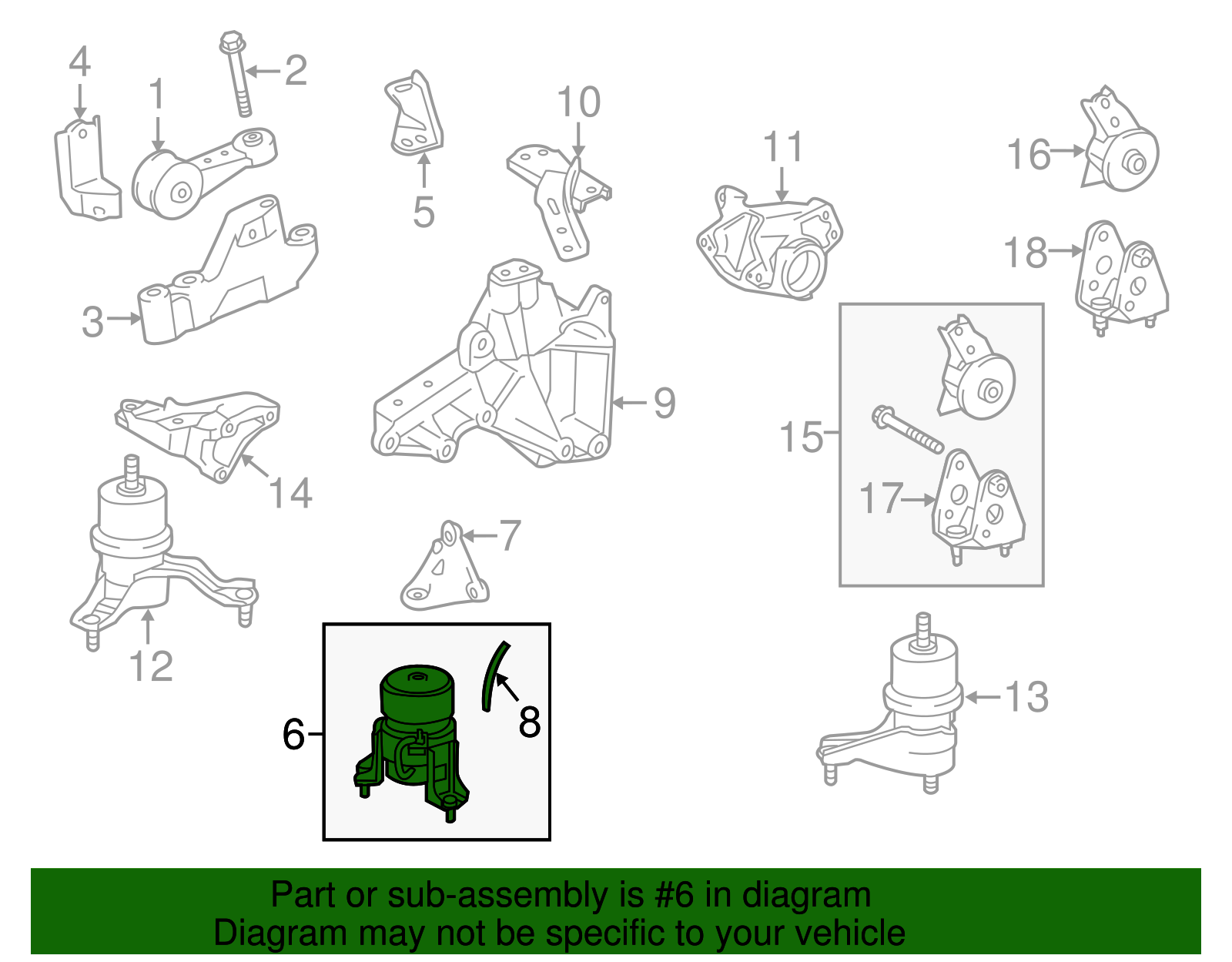 2014-2016 Toyota Highlander Front Insulator 12360-0P160 | Toyota Parts ...