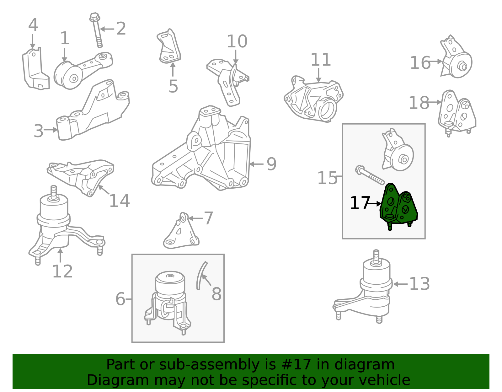 2014-2019 Toyota Highlander Lower Bracket 12322-0P050 | MotorMotor