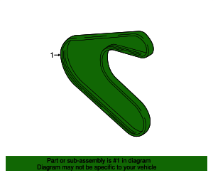 2020-2024 Mitsubishi Serpentine Belt 11720W020P | OEM Parts Online