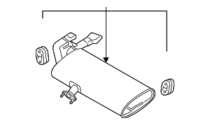 2019-2021 Hyundai Tucson Rear Muffler 28710-D3580 | OEM Hyundai Parts
