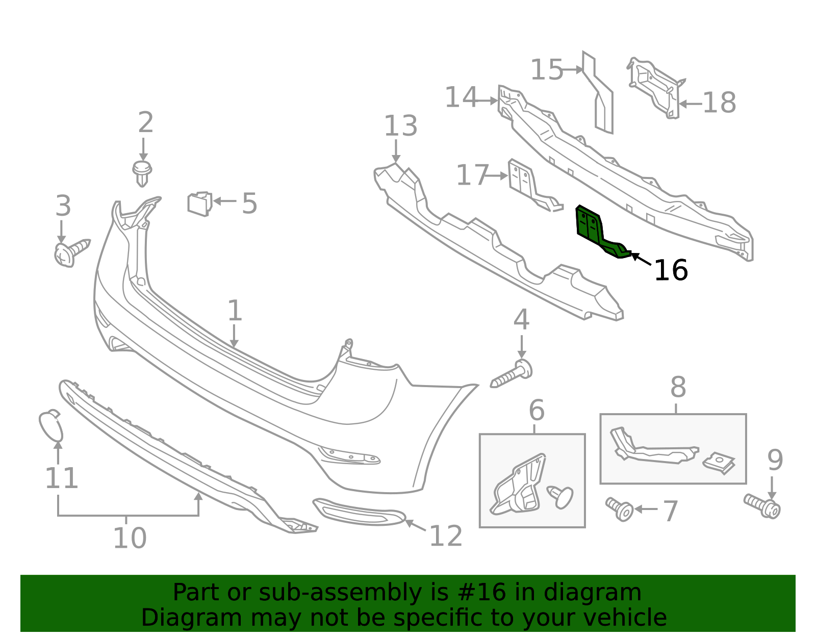86635-B0500 - Impact Bar Lower Bracket 2017-2018 Kia Forte5 | Kia.Parts ...