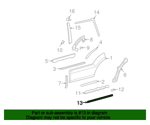 2003-2009 Lexus GX470 Lower Molding 75736-60010-C0 | OEM Parts Online