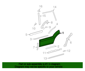 75741-60210-G0 - High-Quality Body Trim Molding for 2006-2007 Lexus ...