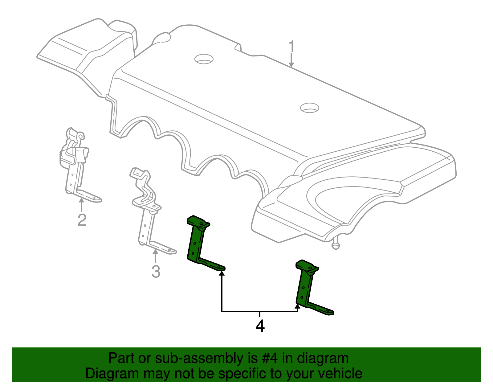 2002-2006 Acura RSX Engine Cover Support 17122-PNC-J00 | Acura Parts World