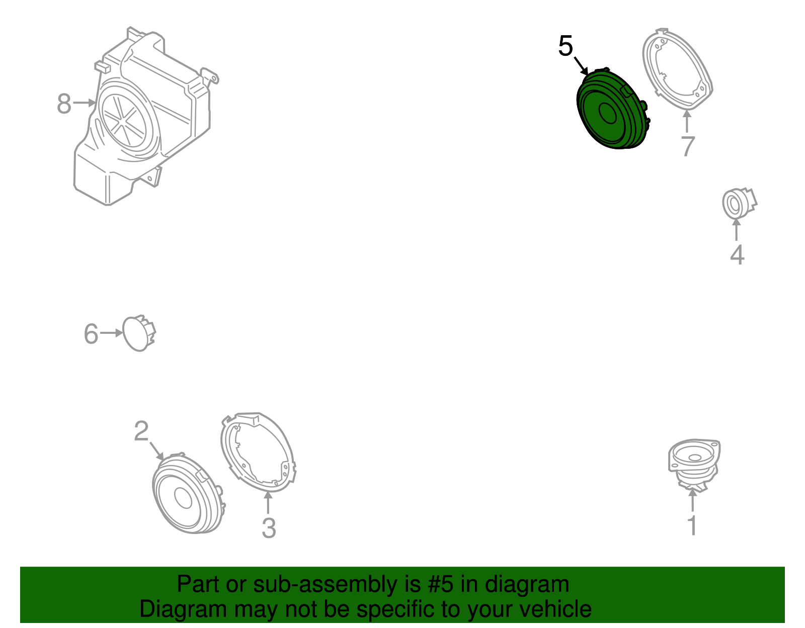 2012-2019 Ford Front Dr Speaker CV6Z-18808-B | Varsity Ford