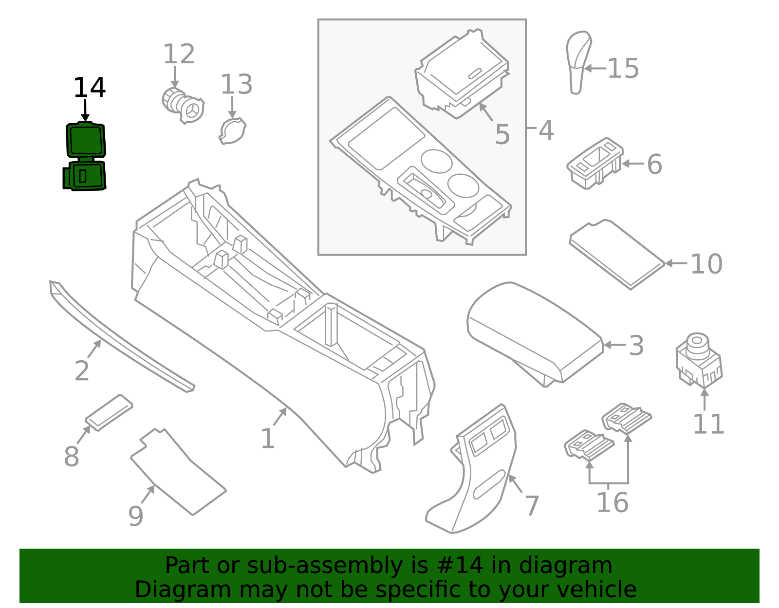 28023-ZX70A - Auxiliary Jack 2013-2014 Nissan | Official Nissan Parts Store